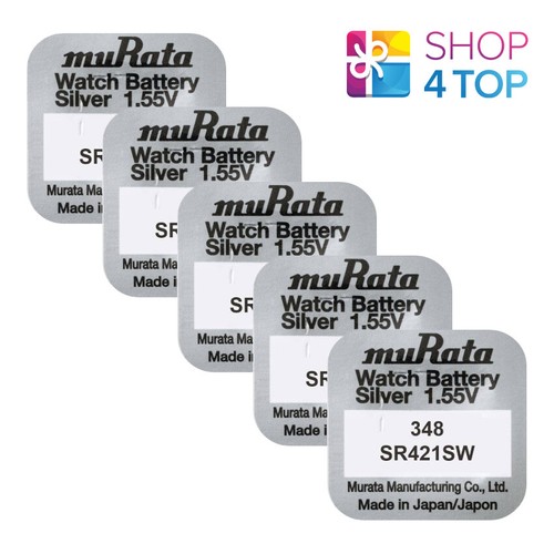 5 MURATA 348 SR421SW BATTERIES SILVER 1.55V WATCH BATTERY 1BL SONY EXP 2024 10 | eBay