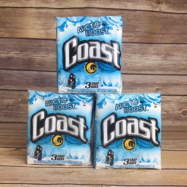 1 Pack of 3 COAST ARCTIC BOOST SOAP BARS SUPER RARE 4 oz each Eye ...