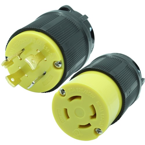 Set Nema L14-30 Plug/Connector For Generator Cord Assembly L14-30P L14 ...