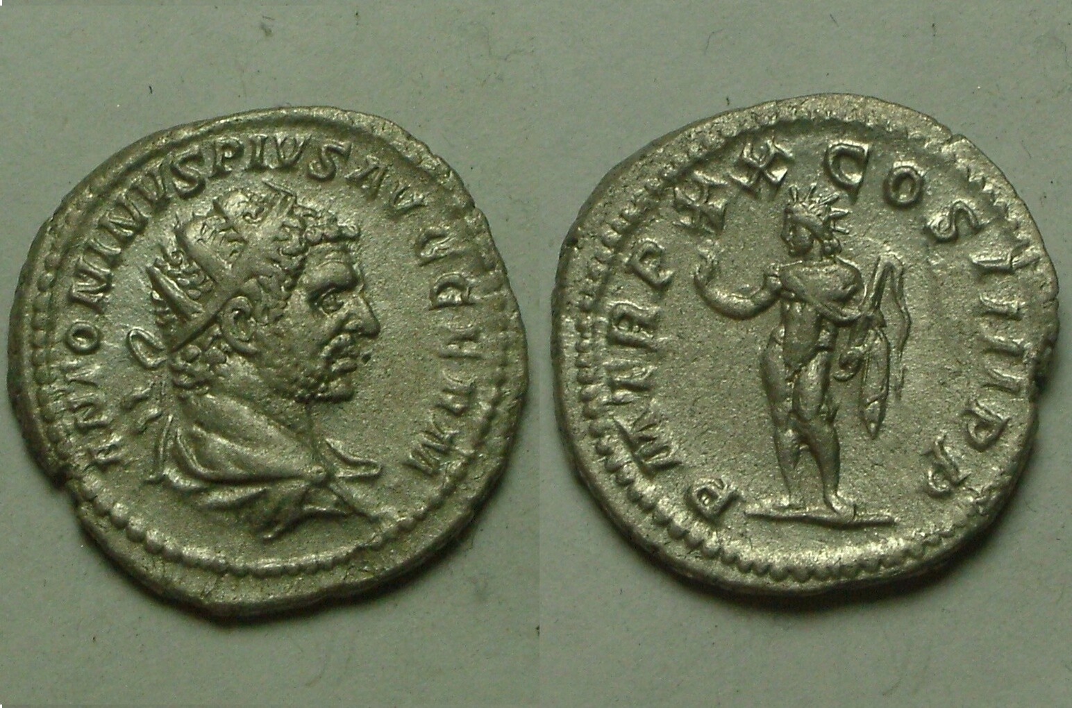 Rare original Ancient Roman silver Coin antoninianus Caracalla Sol/EF ...