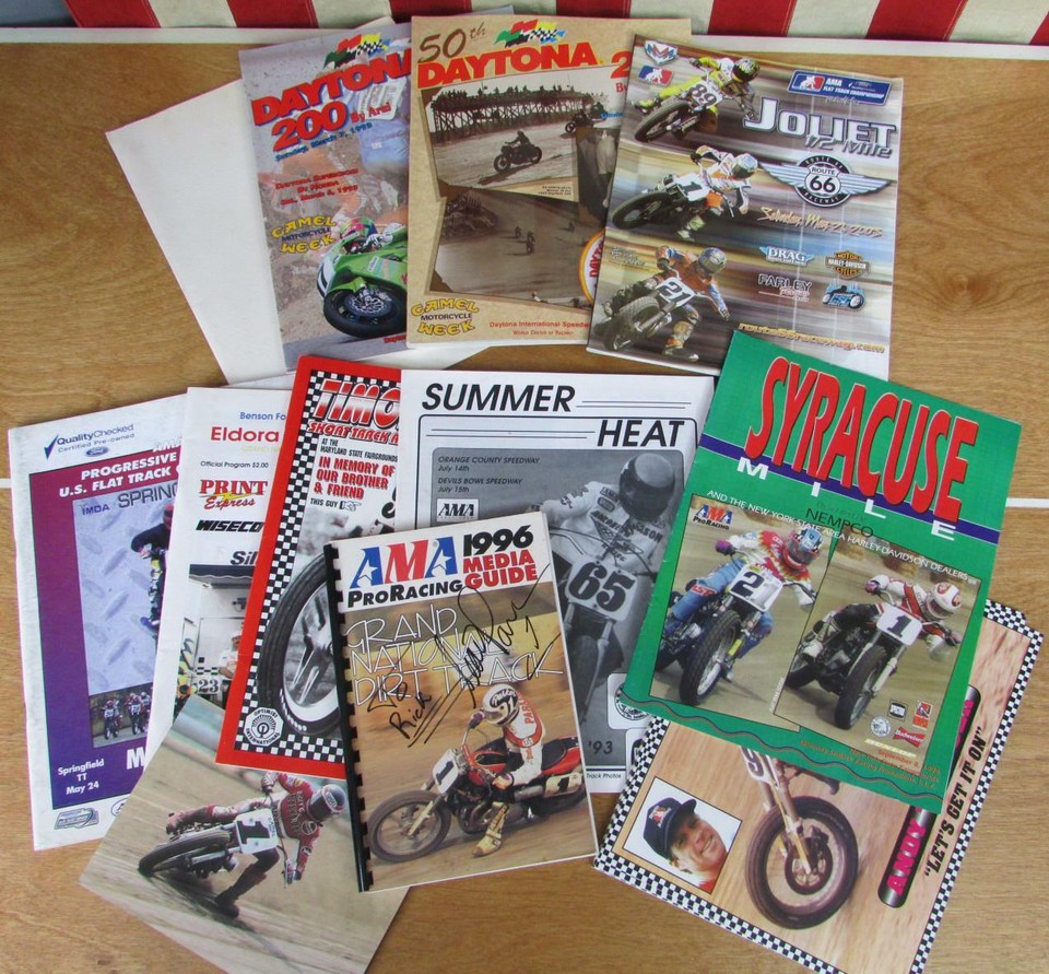 Vintage Motorcycle Memorabilia Huge Racing Lot AMA Bart Markel HD 40 ...
