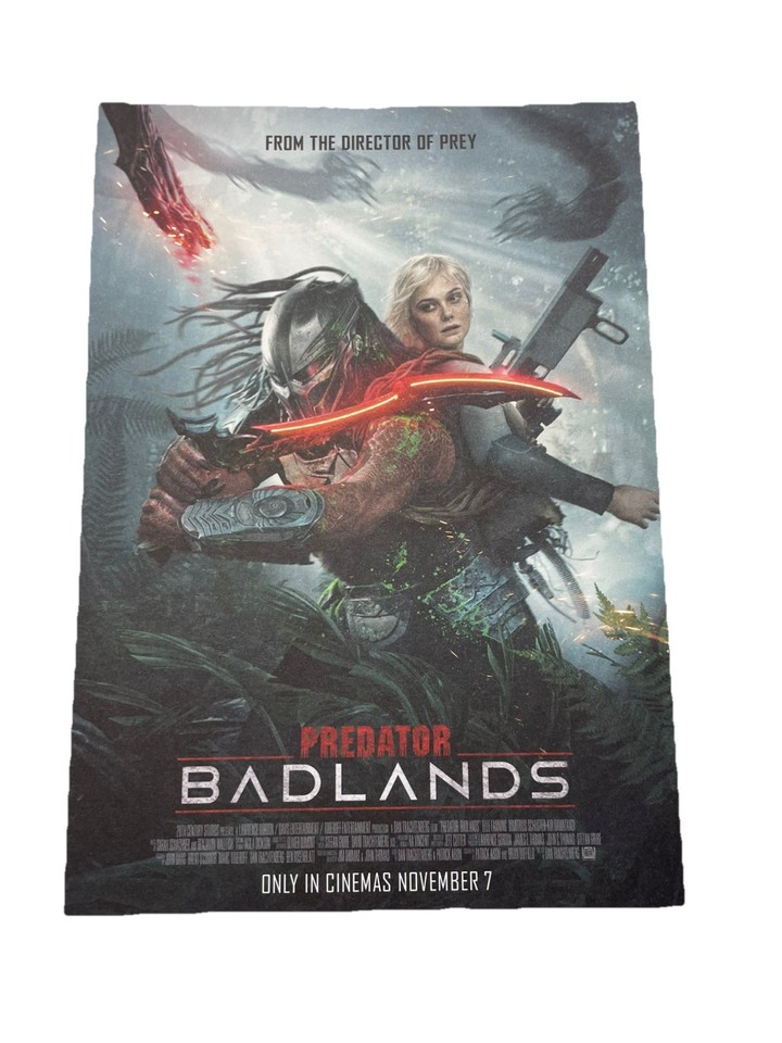 PREDATOR BADLANDS PROMO POSTCARD SET OF 5 MOVIE POSTERS A5 CARD BRAND ...