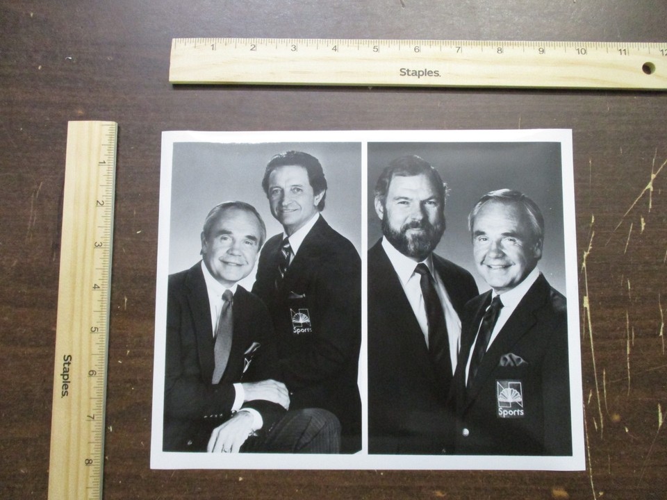PRESS PROMO PHOTO NBC SPORTSCASTERS DICK ENBERG AL MCGUIRE OLSEN 8X10 ...