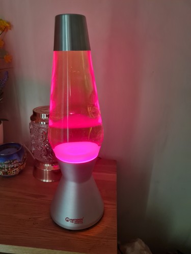Mathmos Astro Lava Lamp Brushed Aluminium With Red Bottle | eBay UK