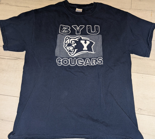 BYU Cougars Mens T Shirt Short Sleeve Size L | eBay