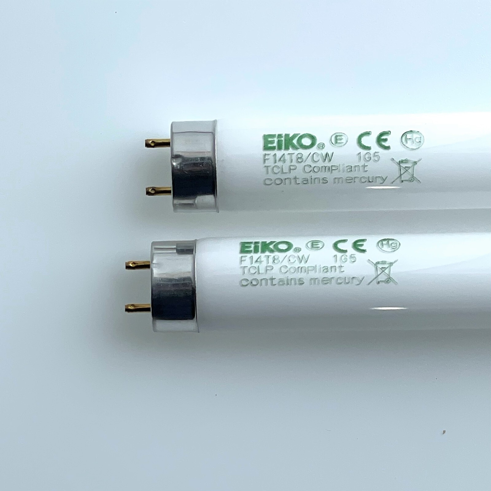 2x Eiko 15519 F14T8/CW 14W 15" Inch T8 4100K Linear Fluorescent Light ...