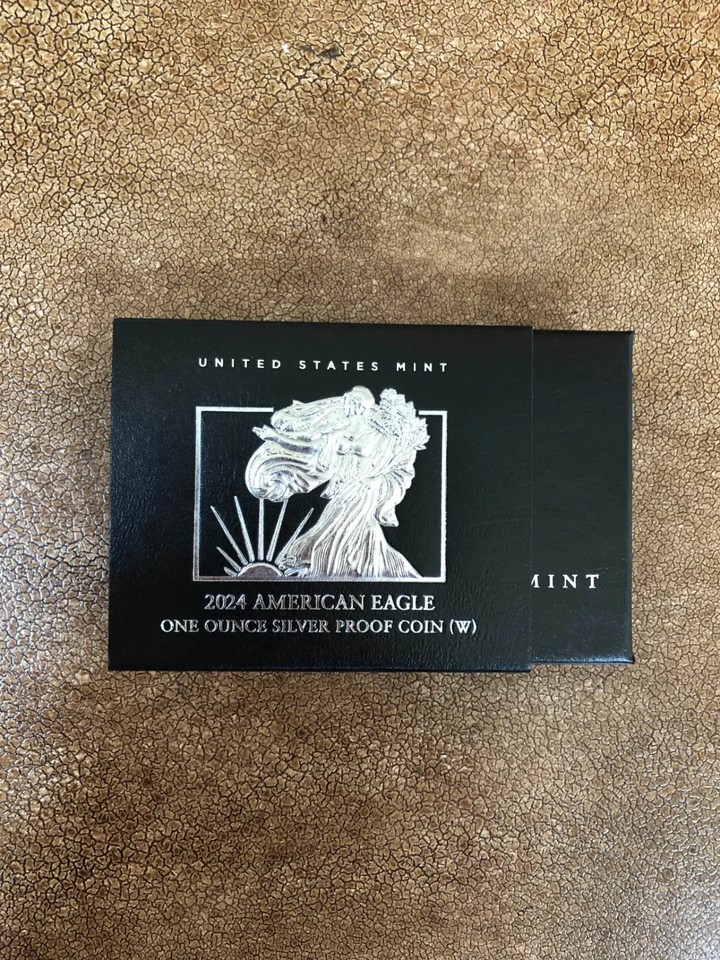 QTY 24 - 2024 W American Eagle One Ounce Silver Proof Coin Box & COA ...
