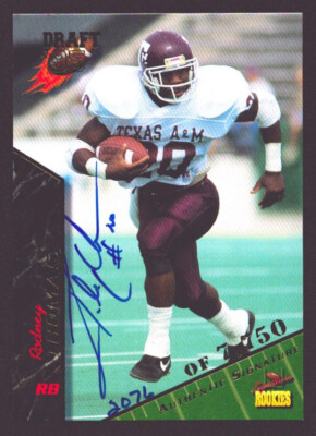 RODNEY THOMAS 1995 Signature Rookies 72 AUTOGRAPH 2076/7750 Oilers ...