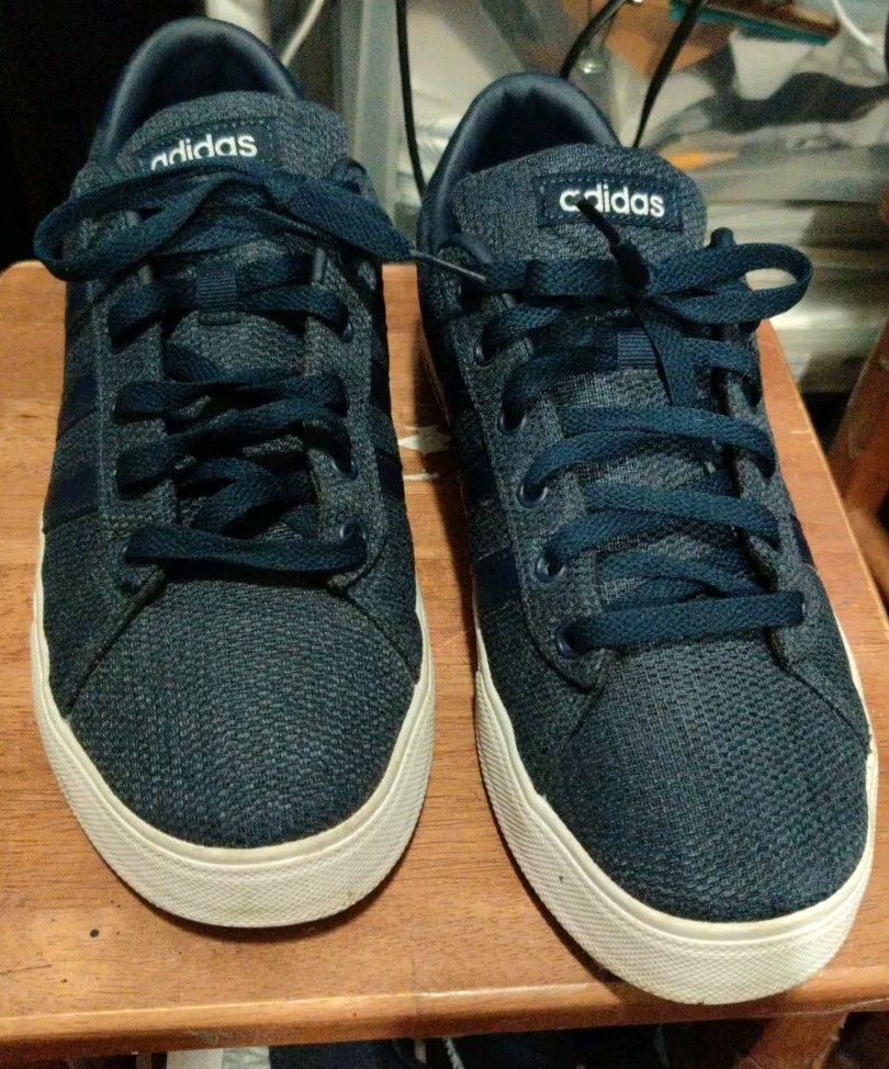 Men's Adidas Neo Cloudfoam Navy Blue Sneakers Size 9.5 - Gem