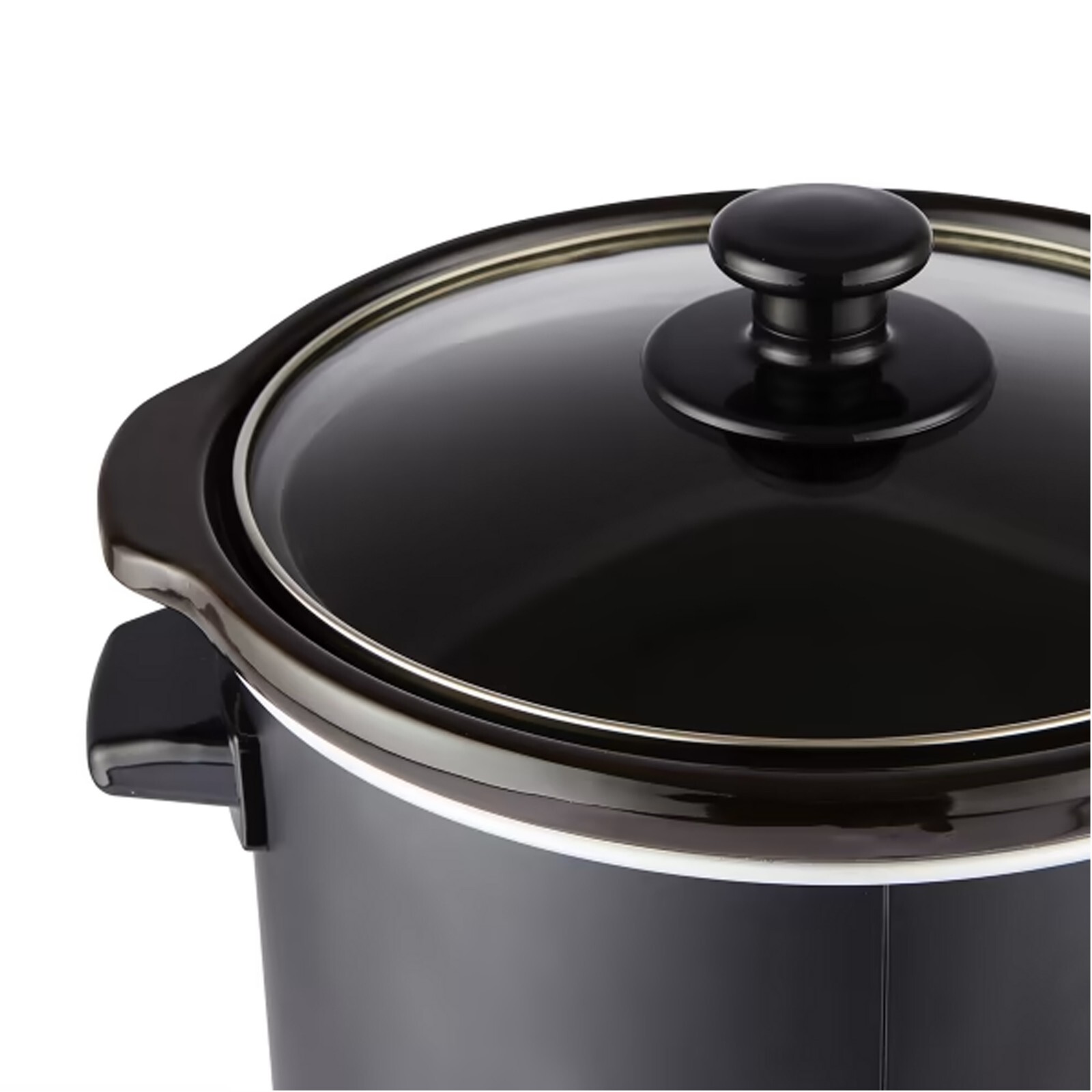 Large 3L Slow Cooker Non Stick with Tempered Glass Lid Ceramic Pot ...