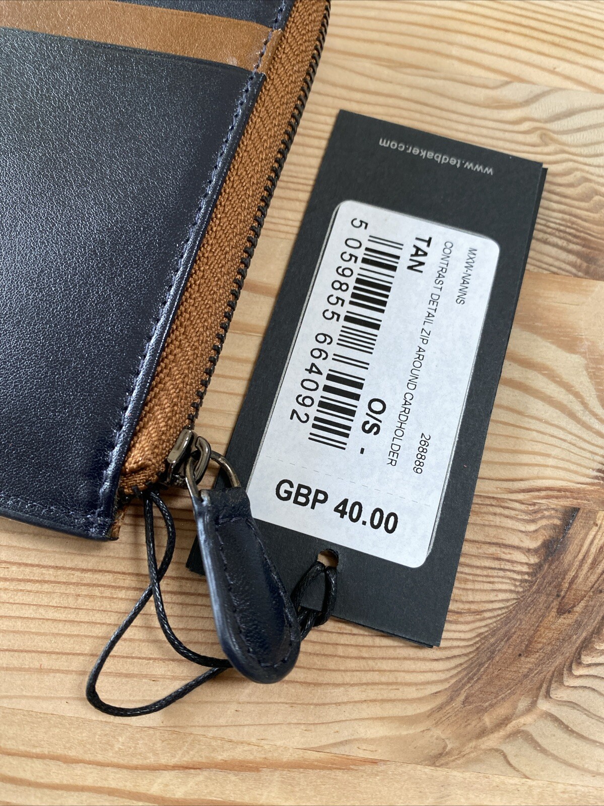 Ted Baker Gorgeous Contrast Leather Zip Coin Card Holder Wallet Pouch ...