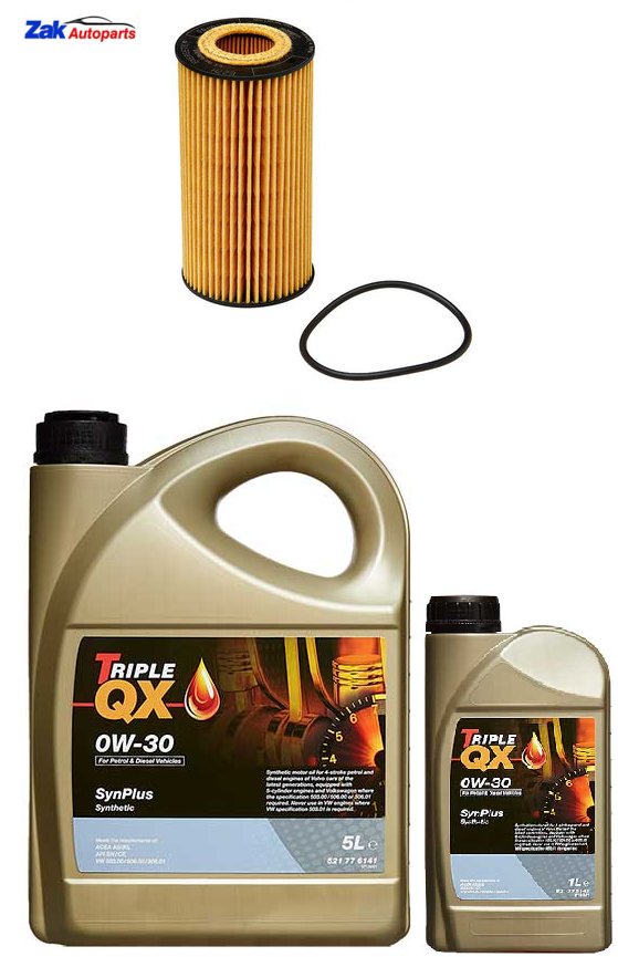 For Volvo XC60 XC70 S60 S80 2.4 D5 Oil Filter And 6LT 0w30 Oil Service ...