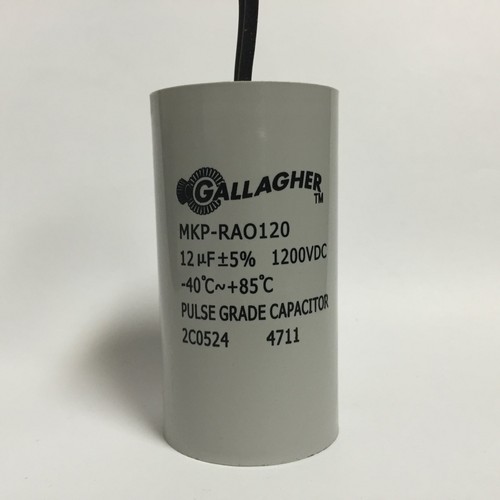 12uF 1200vdc Pulse grade capacitor Gallagher 2C0524 with leads electric ...