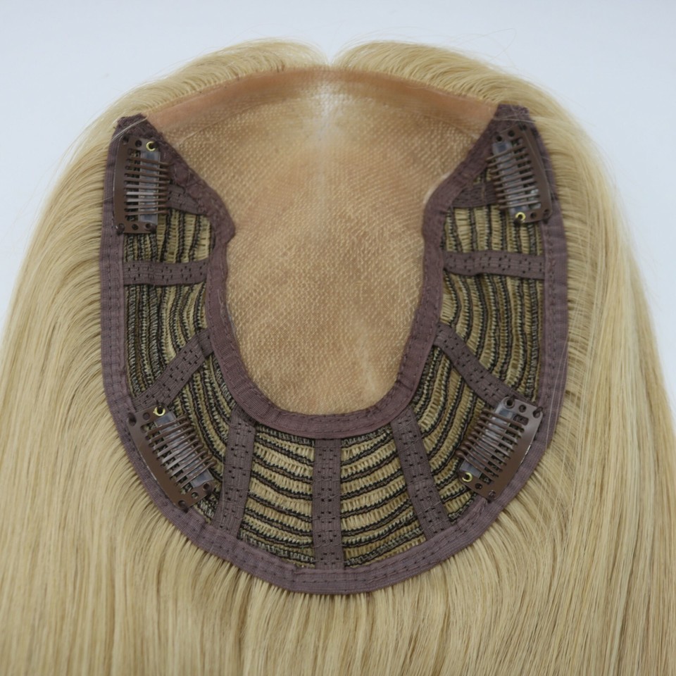 Hollow out topper blond color topper mono and weft topper | eBay