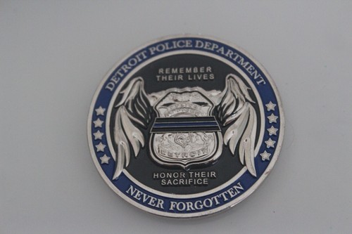 Detroit Police Department Thin Blue Line Challenge Coin | eBay