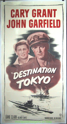DESTINATION TOKYO MOVIE POSTER CARY GRANT Original R1950 Three Sheet ...