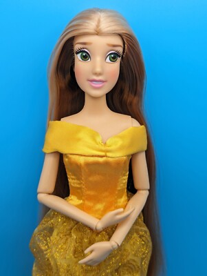 OOAK Custom Reroot Disney Store Belle Doll Long Blonde Brown Hair ...