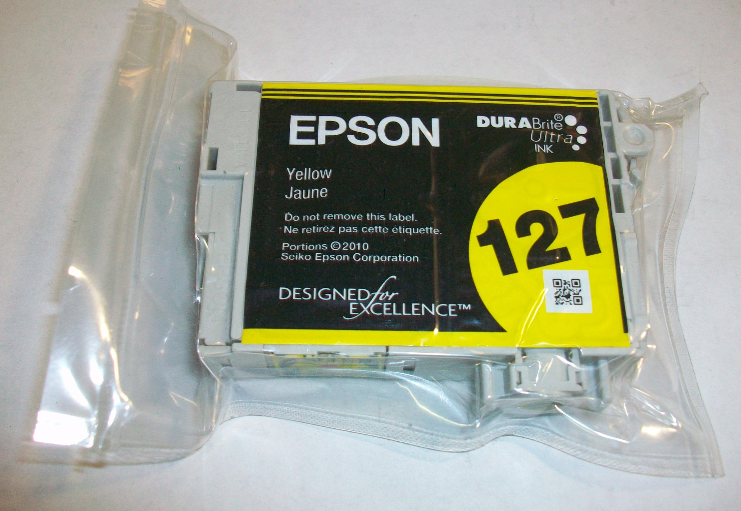 NEW!!! GENUINE Epson 127 Yellow EHY Ink Cartridge T127 T127420 T1274 ...