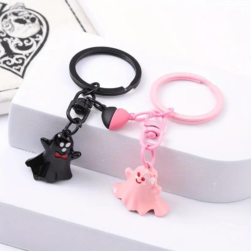 Couples Magnetic Halloween Ghost Keychain Cartoon Doll Bag Pendant Key ...