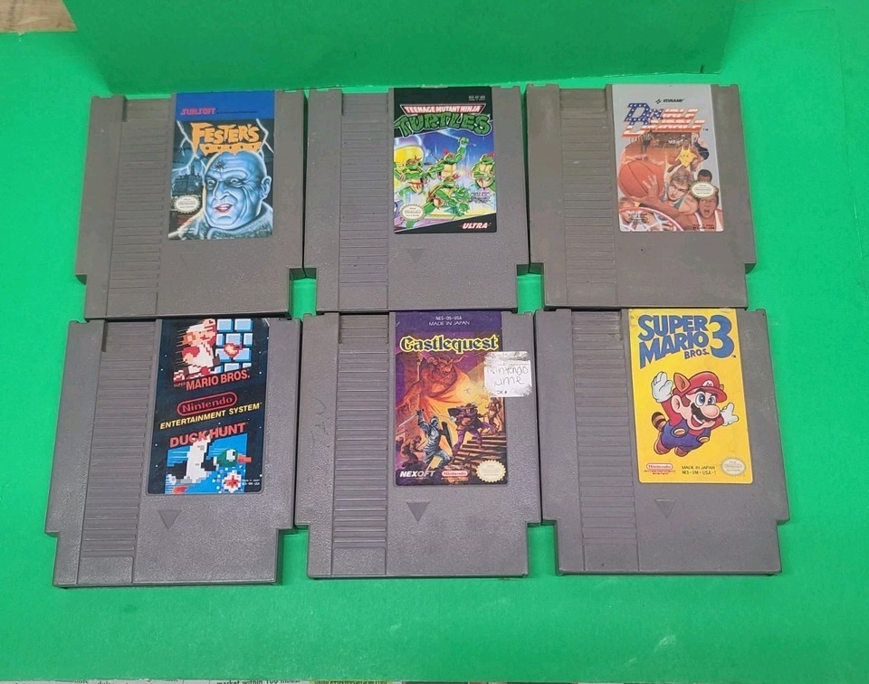 Nintendo NES Game Carts Lot Of 6 AUTHENTIC Games (Untested - For PARTS ...