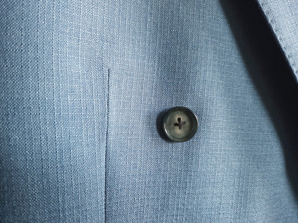 Alexander McQueen Mohair/Silk 2B Light Blue Jacket 38R/48 | eBay