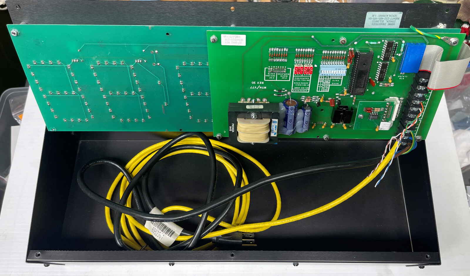 Pair of Vorne Industries Time Display Boards 77/232-485 | eBay