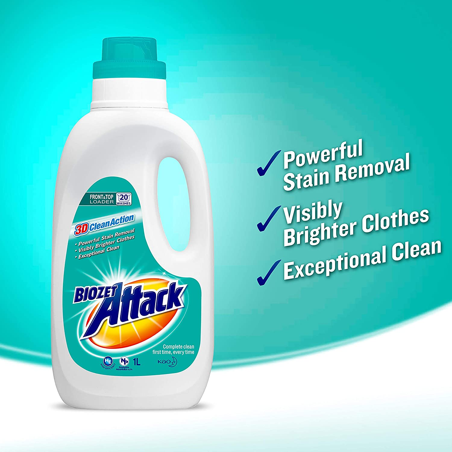 Attack Regular Laundry Liquid Detergent, 1 Liters | eBay
