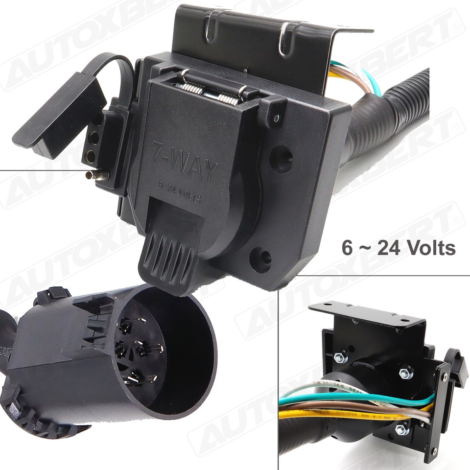 Multi 7 Way Tow Trailer 4 Pin Flat Connector Plug Adapter For Silverado ...