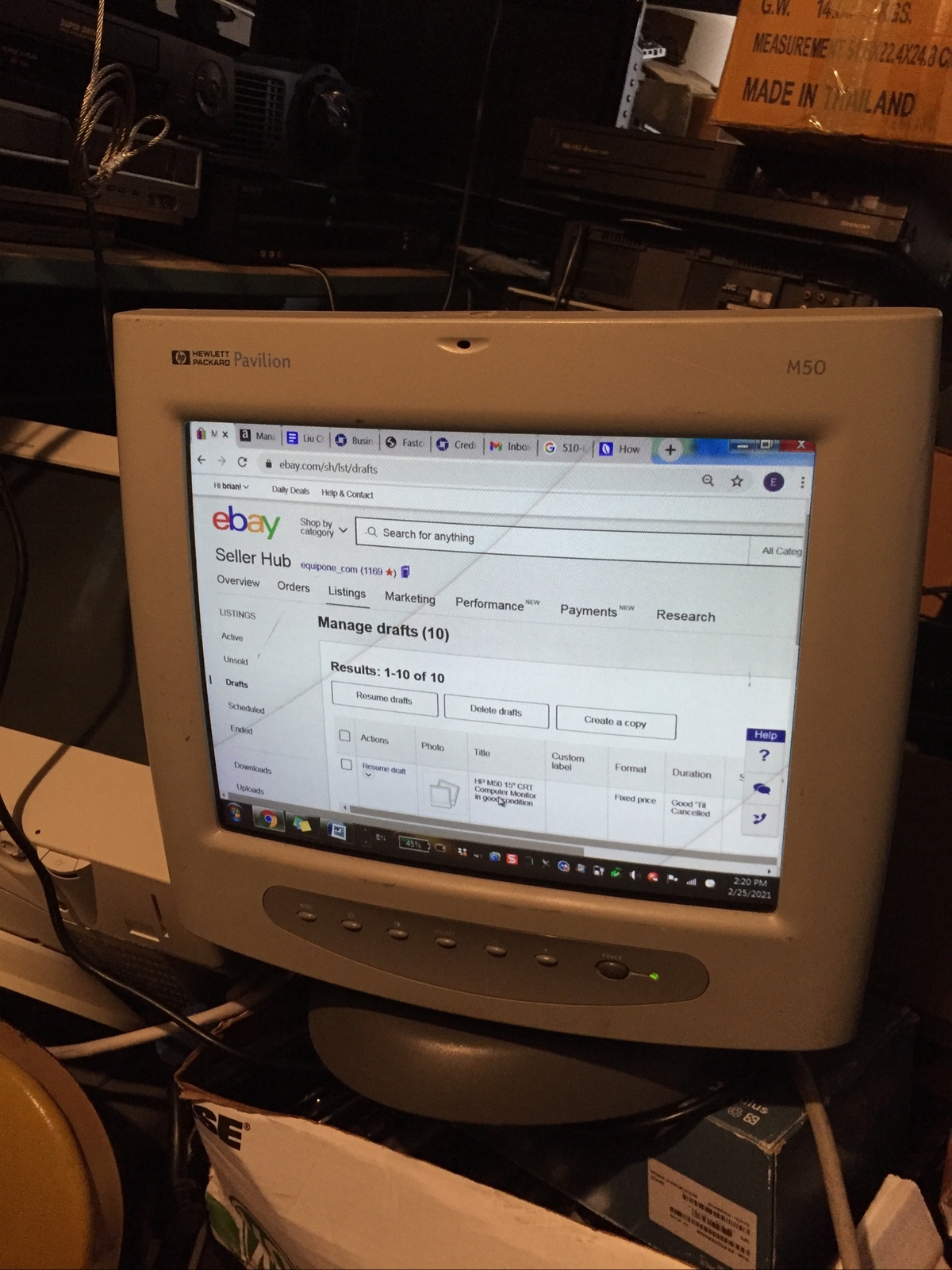 HP M50 15" CRT Computer Monitor in good condition D5258A | eBay