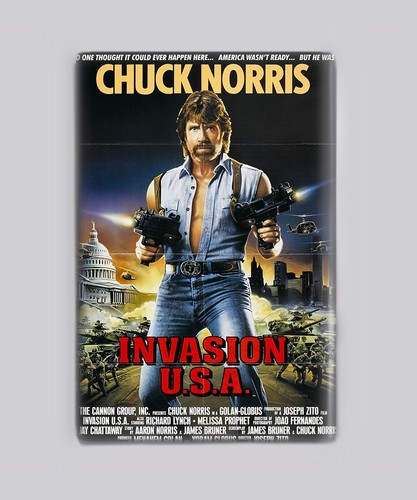 INVASION U.S.A. (1985) - 2" x 3" MOVIE POSTER MAGNET (80's action chuck ...