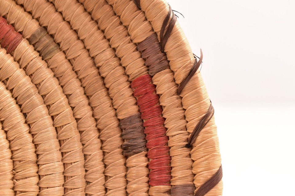 Native American Inuit Indian Basket Alaskan Eskimo Yupik coiled Flat ...
