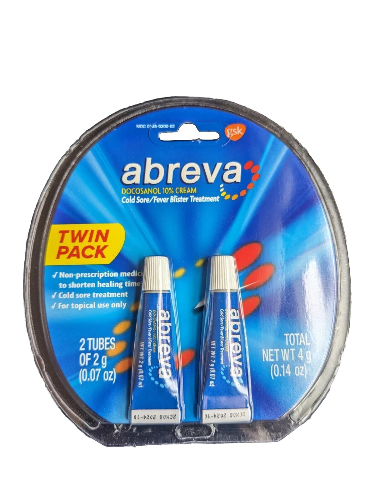 Abreva Twin Pack Non Prescription Exp 09/2025 (3587) NEW 307660493587 ...
