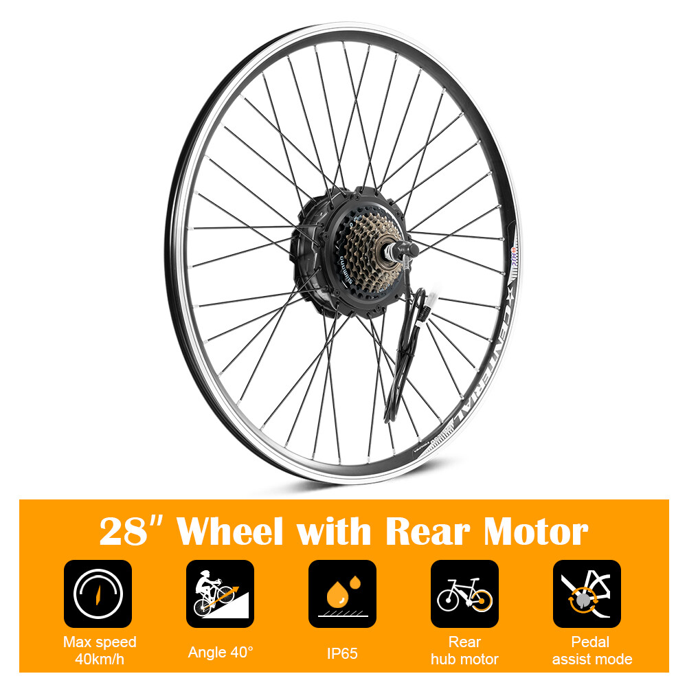 Electric Bicycle Rear Hub Motor Wheel 28Inch 48V 500W Ebike Conversion ...