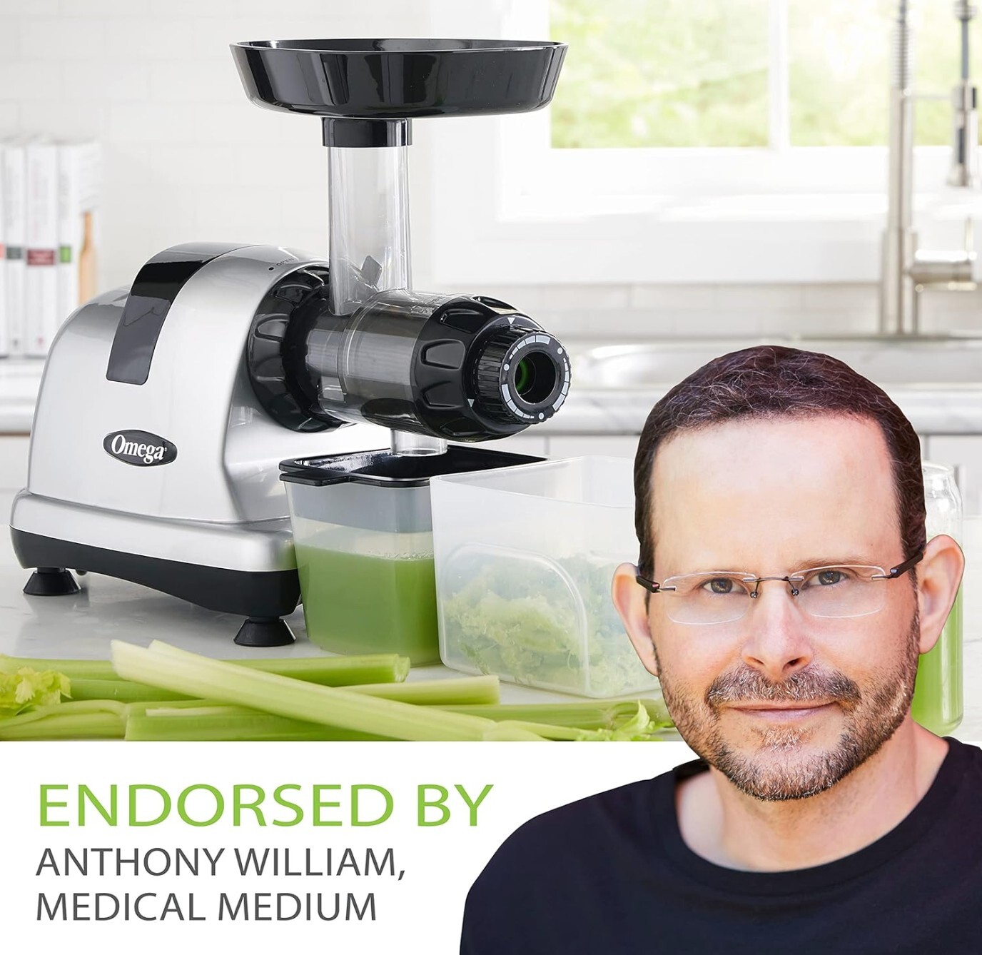 OMEGA MM900HDS Low Speed Medical Medium Masticating Celery Juicer ...