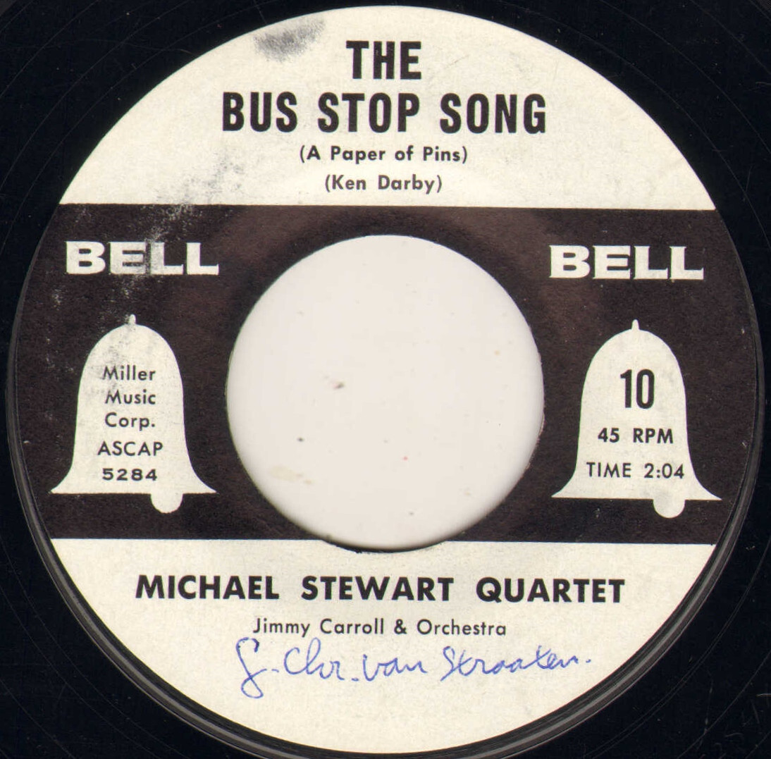 MICHAEL STEWART QUARTET / DOTTIE EVANS "THE BUS STOP SONG" POP SP 1956 ...
