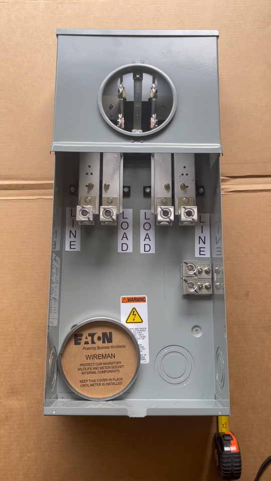 EATON 400 / 320 Amp Meter Base Socket Single Phase 324N Brand New UL ...