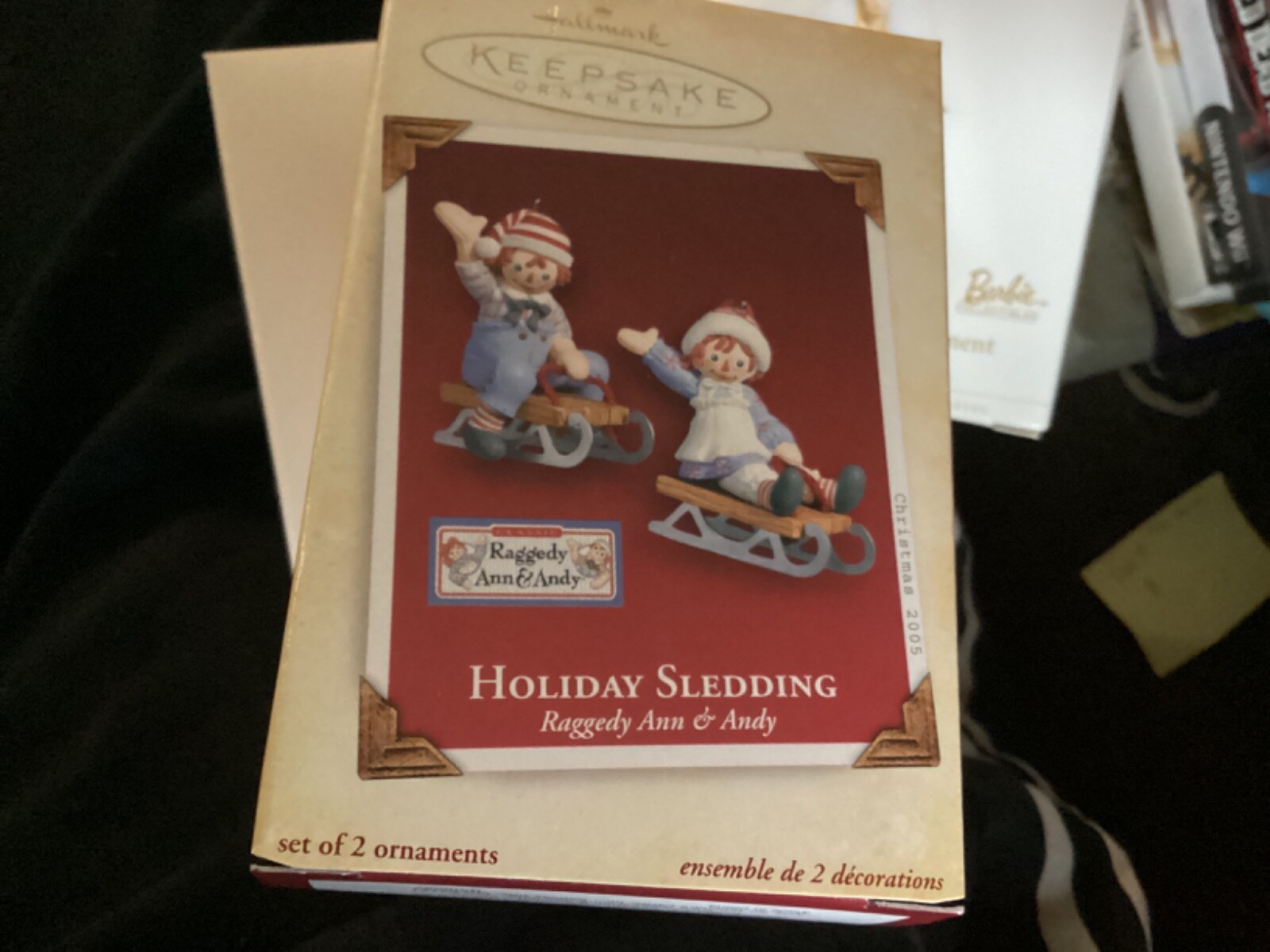 Hallmark Keepsake Holiday Sledding Raggedy Ann & Andy Ornaments 2005 | eBay