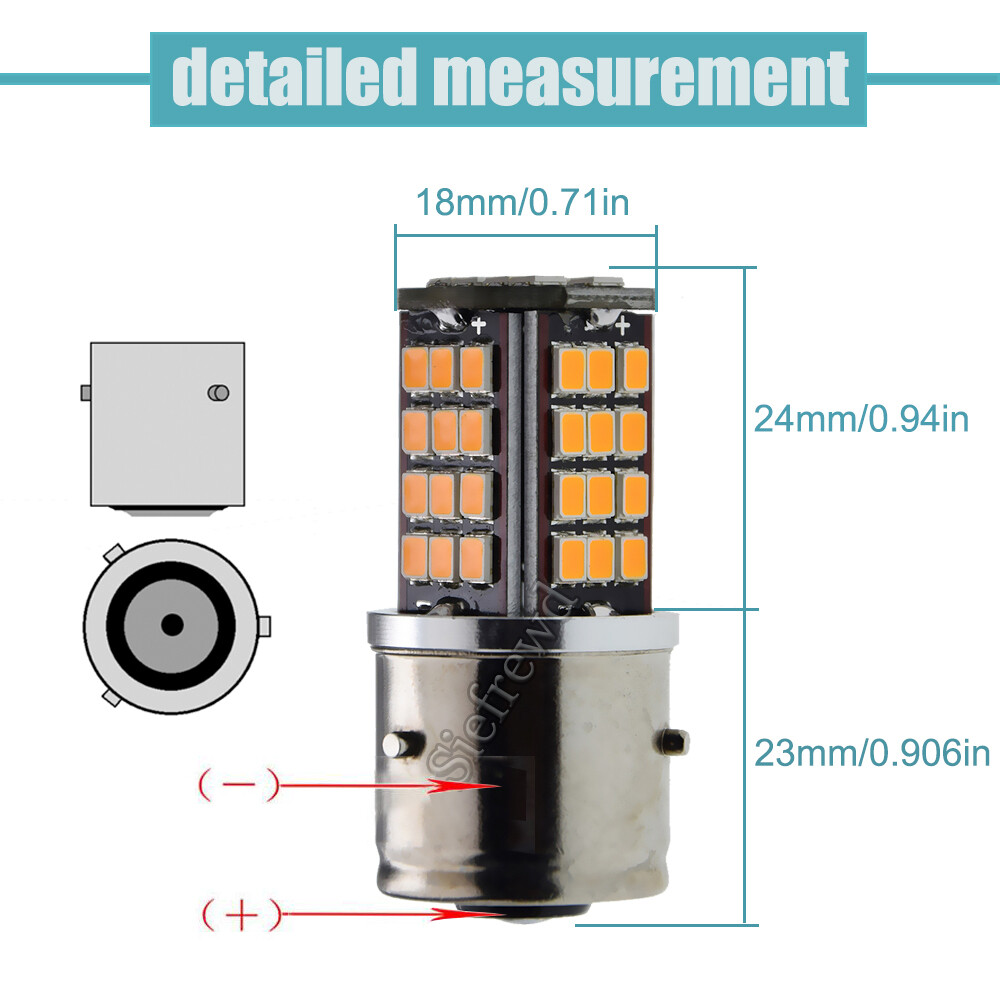 Pair BA21S LED Bulb 6V DC Vintage Classic Car Car Auto Light Lamp 6 ...