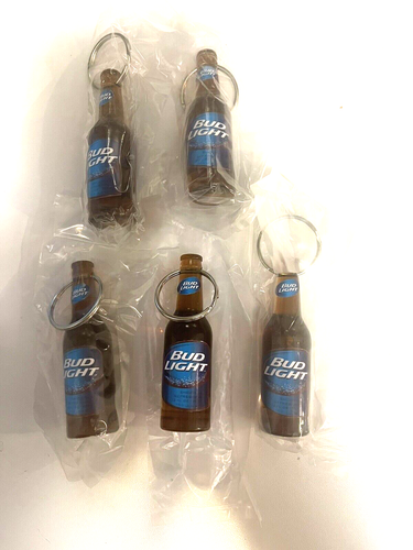 New Vintage Miniature Bud Light Beer Bottle Opener Keychain Bar Party ...