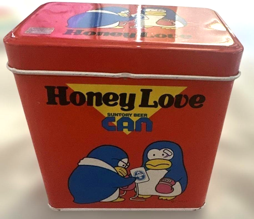 80s Papipu Penguins Red Tin Can Suntory Vintage Retro Kawaii Storage ...