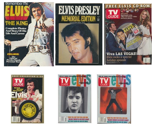 Elvis TV Guide Lot Hologram Covers CDs + 1977 Memorial Magazines | eBay