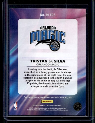 2024-25 Hoops Rookie Ink Tristan Da Silva RC Auto Orlando Magic #RI-TDS ...