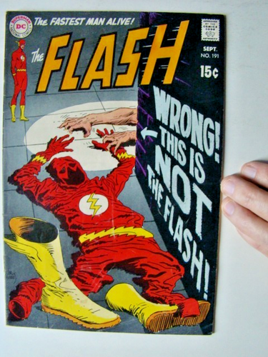 The Flash #191 Joe Kubert Cover Art Ross & Esposito Art DC Comics 1969 ...