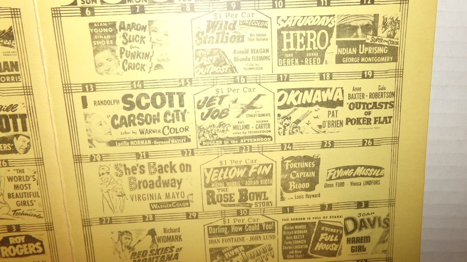 Clay Center Kansas Drive In 1950'S Movie Flyer JANE RUSSELL BABE RUTH ...