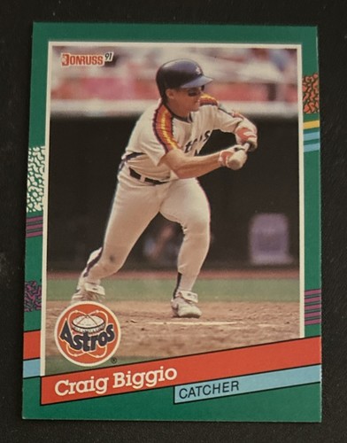 1991 Donruss Craig Biggio Baseball Card #595 Astros HOF Catcher VG O/C ...