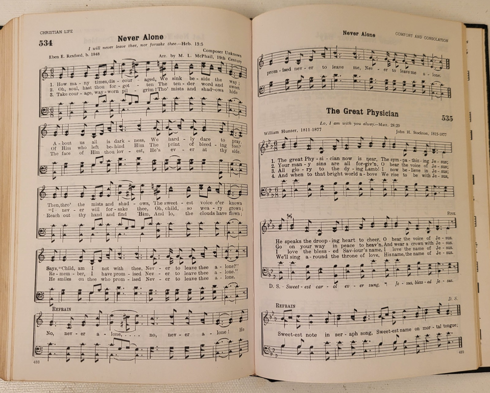 1978 Mennonite Christian Hymnal - Church Song Book w/657 Hymns - VGC ...