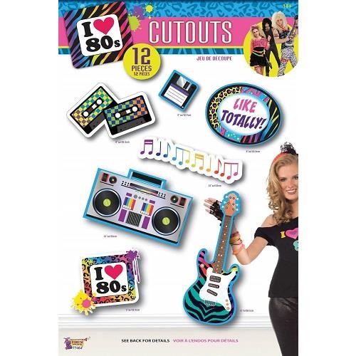 80s Party Cut Outs 12pc Cost-ac for sale online | eBay UK