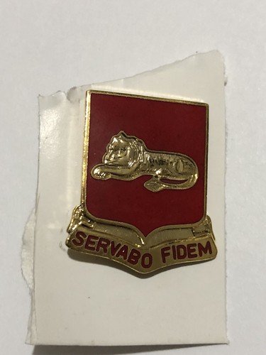 Vintage U.S. Army INSIGNIA Crest SERVABO FIDEM Pin The Big Red One ...