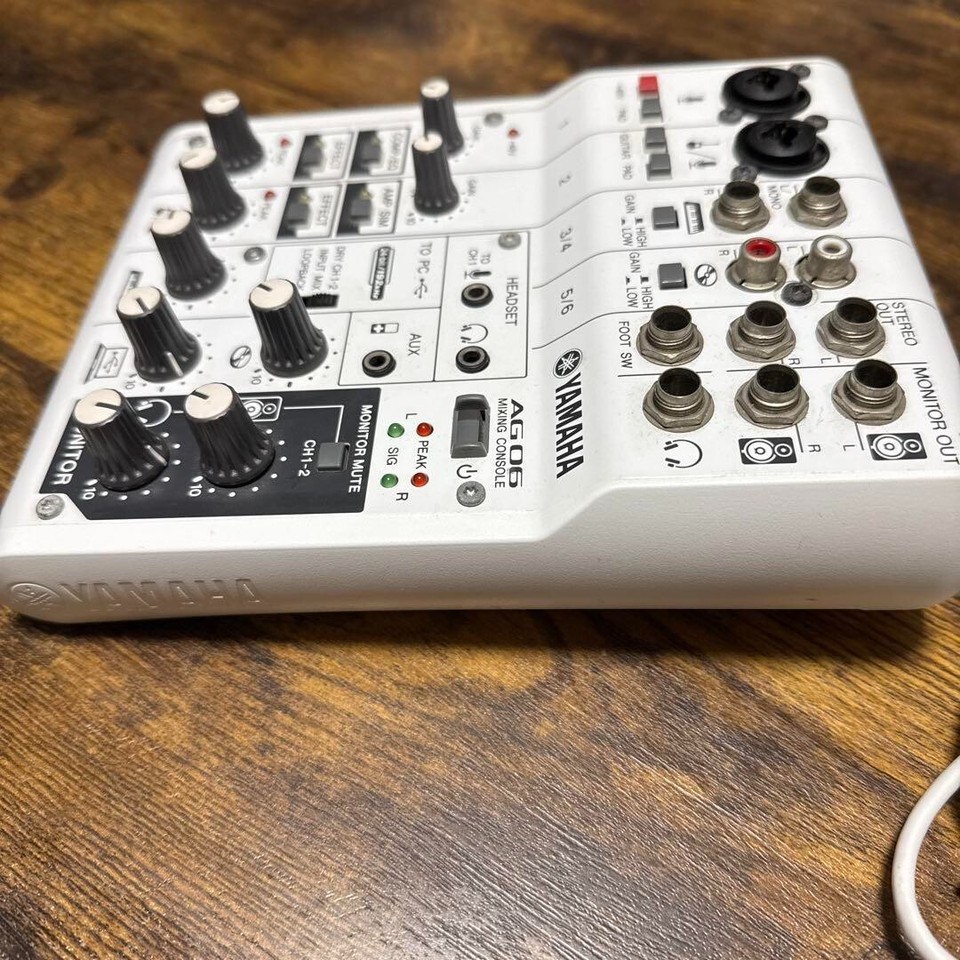 YAMAHA AG06MK2 W 6ch Live Streaming Mixer White AG06 MK2 MKII Japan ...