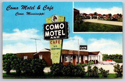 Como Mississippi~Como Motel & Cafe~Roadside~1950s Postcard | eBay